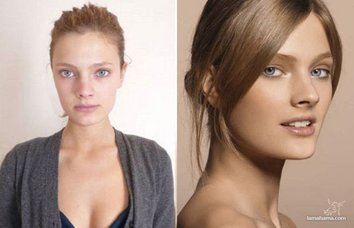 Supermodels without makeup