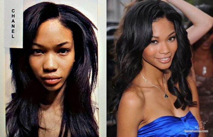 Supermodels without makeup